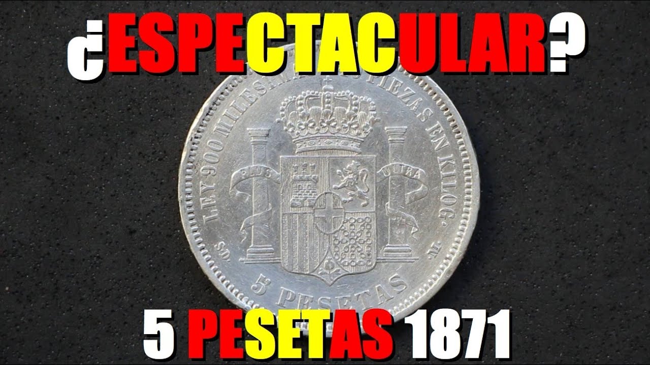 Valor actual de moneda 5 pesetas Amadeo I España 1871 - Tras Tucada